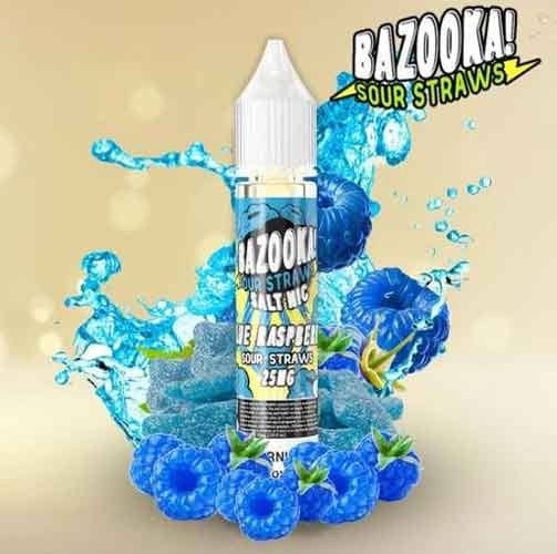 Blue Raspberry Salt by Bazooka Sour Straws 30ml - Khobar Vape